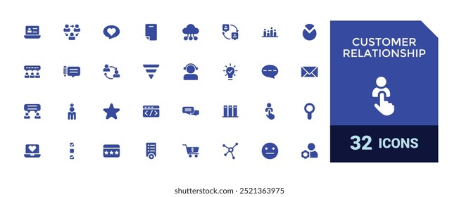 Solid Icons About Mission Vision Values Stock Vector (Royalty Free ...