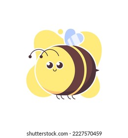 Cute Bee Simple Isolated Vector Design Stock Vector (Royalty Free ...