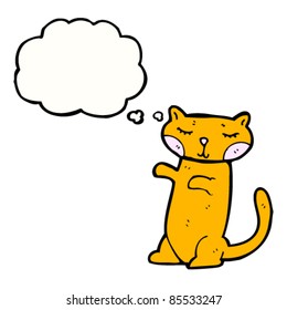 Cute Cartoon Cat Thinking Stock Vector (Royalty Free) 85533247 ...