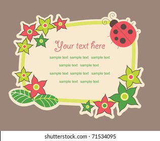 Cute Frame Design Vector Illustration Stock Vector (Royalty Free ...