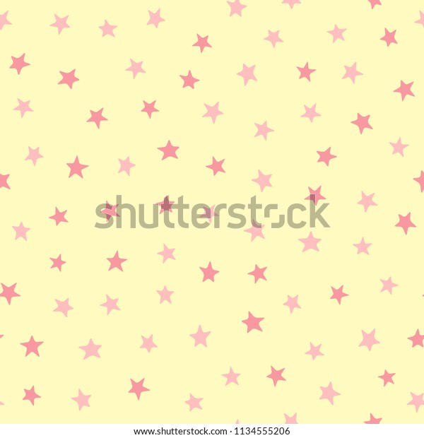 Cute Girly Seamless Pattern Repeating Stars: vector de stock (libre de ...