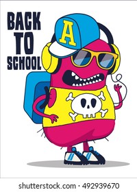 Cute Monster Vector Design Stock Vector (Royalty Free) 492939670 ...