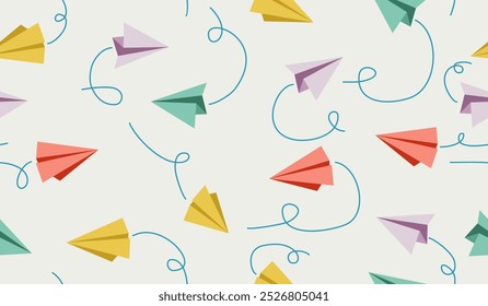 Paper Plane Print Pattern Photos, Images & Pictures | Shutterstock