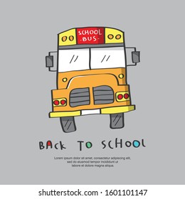 Cute School Bus Cartoon Vector Back Stock Vector (Royalty Free ...