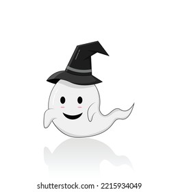 Cute Spooky Ghost Vector Graphics Stock Vector (Royalty Free ...