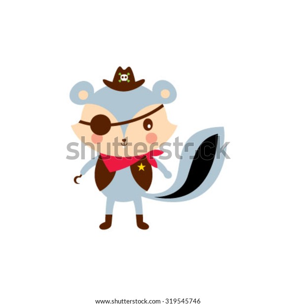Cute Squirrel Pirate Vector Stock Vector (Royalty Free) 319545746 ...