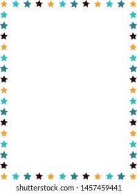 Cute Star Border Using Gold Teal Stock Vector (Royalty Free) 1457459441 ...