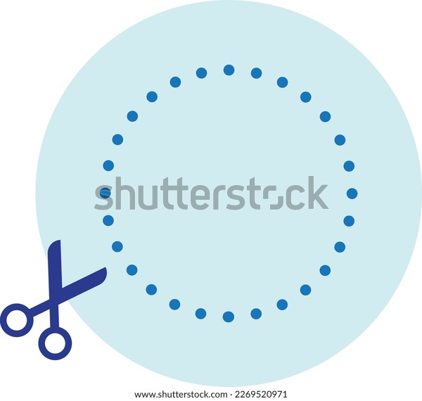 Cutting Practice Activities Circle Shape Symbol Stock Vector (Royalty ...