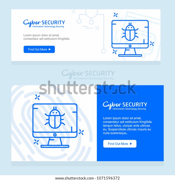 Cyber Security Banner Design Vector Stock Vector (Royalty Free ...