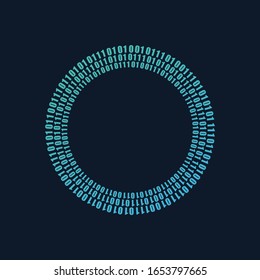 Cyber Security Binary Digital Circles Vector Stock Vector (Royalty Free ...