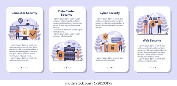 Fbi Agent Mobile Application Banner Set Stock Vector (Royalty Free ...