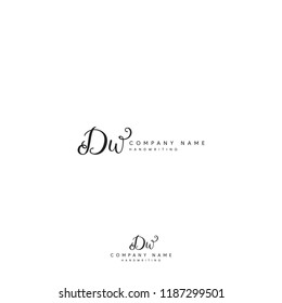 D W Initial Logo Stock Vector (Royalty Free) 1187297176 | Shutterstock