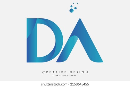Da Letter Logo Design With Creative Modern Trendy Typography And Black ...
