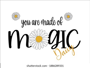Choose Happy Daisy Vector Margarita Lettering Stock Vector (Royalty ...