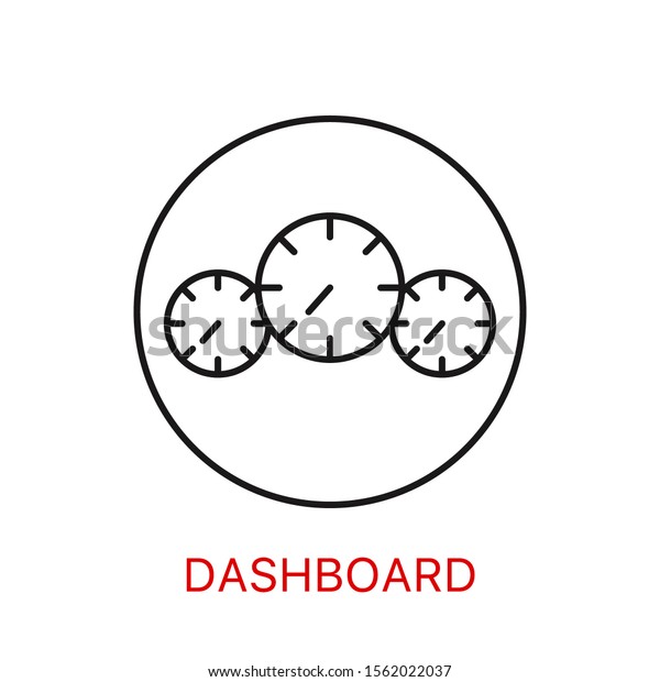 Dashboard Linear Icon Thin Line Illustration Stock Vector Royalty Free 1562022037 Shutterstock