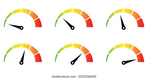 Speedometer Gauge Meter Icons Vector Scale Stock Vector Royalty Free 2534400177 Shutterstock