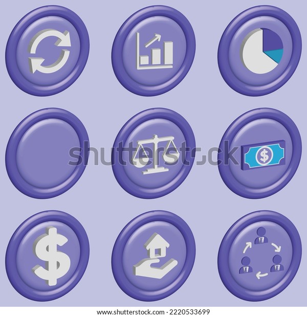 Data Analysis Statistics Icon Set 3d Stock Vector (Royalty Free ...
