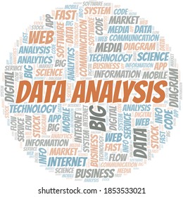 Data Analysis Vector Word Cloud Made Stock Vector (Royalty Free ...