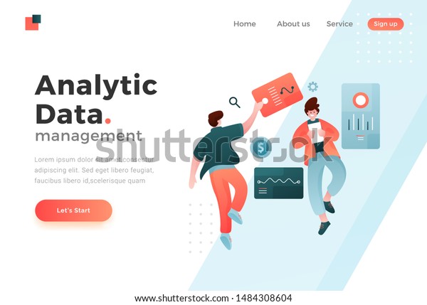 Data Analytic Modern Flat Design Concept Stock Vector (Royalty Free ...