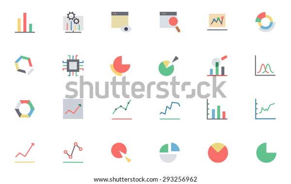 Data Analytics Colored Vector Icons 1 Stock Vector (Royalty Free ...