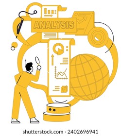 Data Analytics Vector Illustration Reports Echoes Stock Vector (Royalty Free) 2402696941 ...