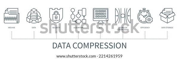 Data Compression Concept Icons Archive Data Stock Vector (Royalty Free) 2214261959 | Shutterstock