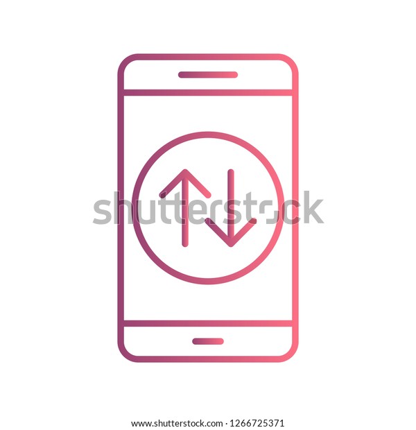 Data Connection Mobile Application Vector Icon Stock Vector Royalty Free 1266725371 Shutterstock
