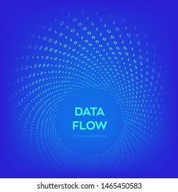 Data Flow Digital Code Binary Data Stock Vector (Royalty Free ...