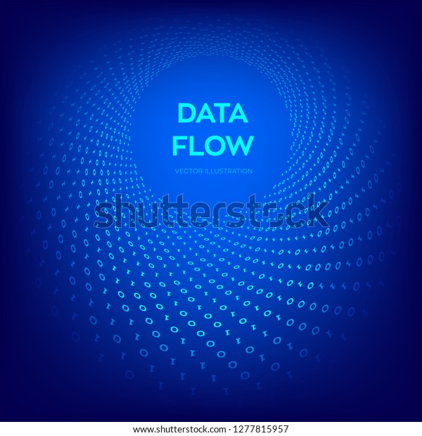 Data Flow Digital Code Binary Data Stock Vector (Royalty Free ...