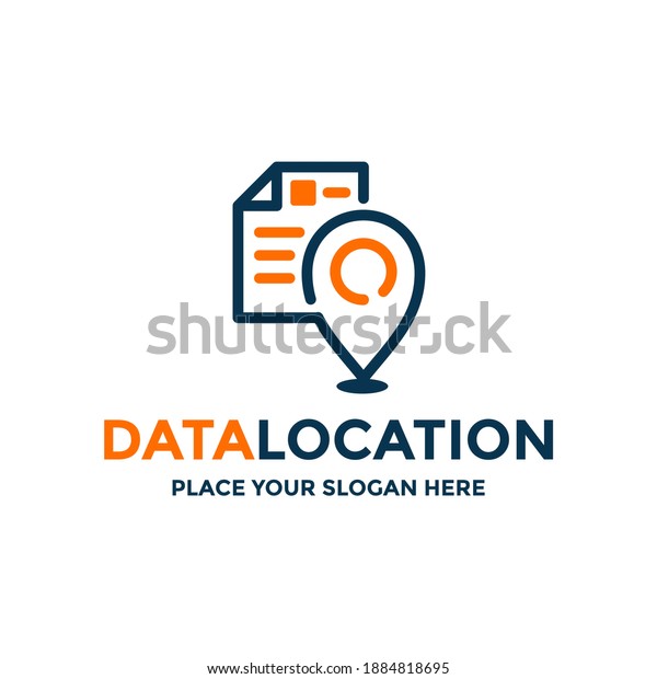 Data Location Vector Logo Template This Stock Vector (Royalty Free ...