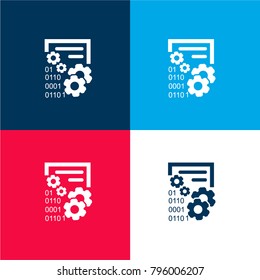 Data Management Interface Symbol Gears Binary: vector de stock (libre de regalías) 796006207 ...