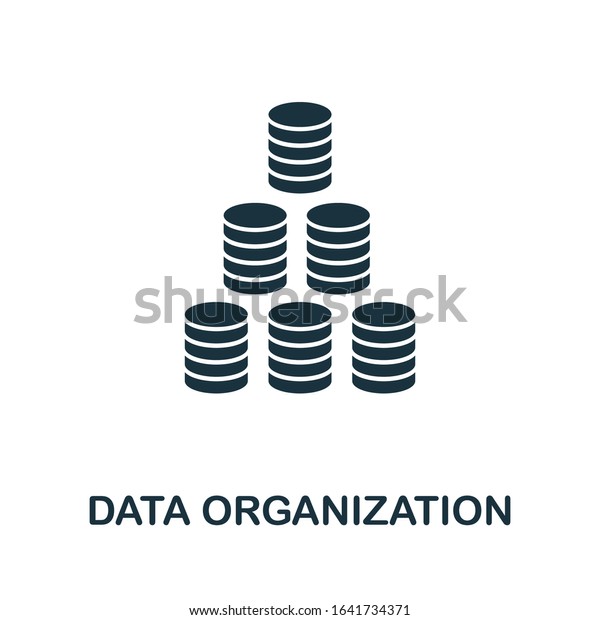 Data Organization Icon Simple Element Data Stock Vector (Royalty Free ...