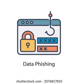 Data Phishing Vector Blue Colours Icon Stock Vector (Royalty Free ...