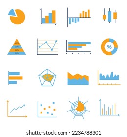 Data Presentation Graphs Icon Set Pie Stock Vector (Royalty Free ...
