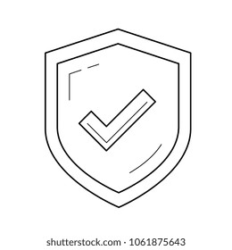 Hexagonal Check Mark Silhouette Icon Certification Stock Vector ...