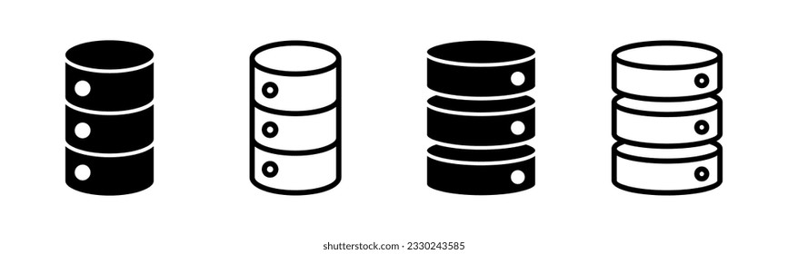 Database Icon Set Database Vector Icon Stock Vector Royalty Free 2493055353 Shutterstock