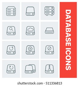 Database Icons Set Stock Vector (Royalty Free) 511336813 | Shutterstock