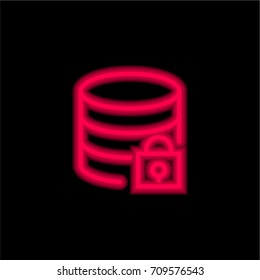 Database Red Glowing Neon Ui Ux Stock Vector (Royalty Free) 709576543 ...