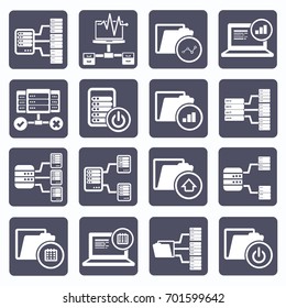 Database Server Vector Icon Set Stock Vector (Royalty Free) 1088250161 ...