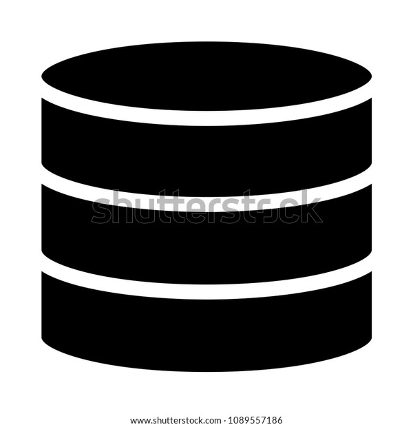 Database Vector Glyphs Icon Stock Vector (Royalty Free) 1089557186 ...
