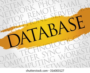 Database Word Cloud Concept Stock Vector (Royalty Free) 274797710 ...