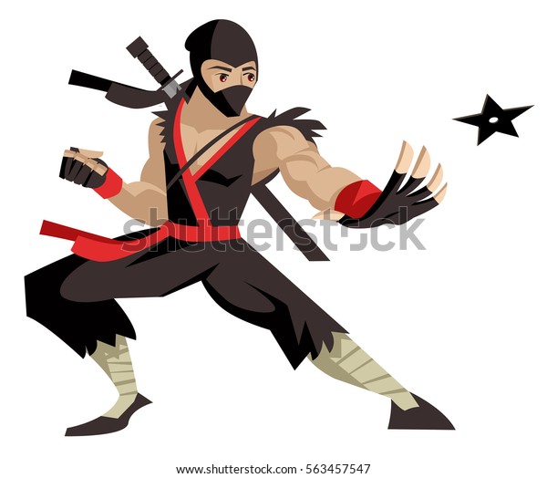 Deadly Ninja Stock Vector (Royalty Free) 563457547 | Shutterstock