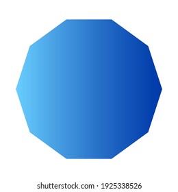 Vector Isolated Blue Simple Decagon On Stock Vector (Royalty Free ...