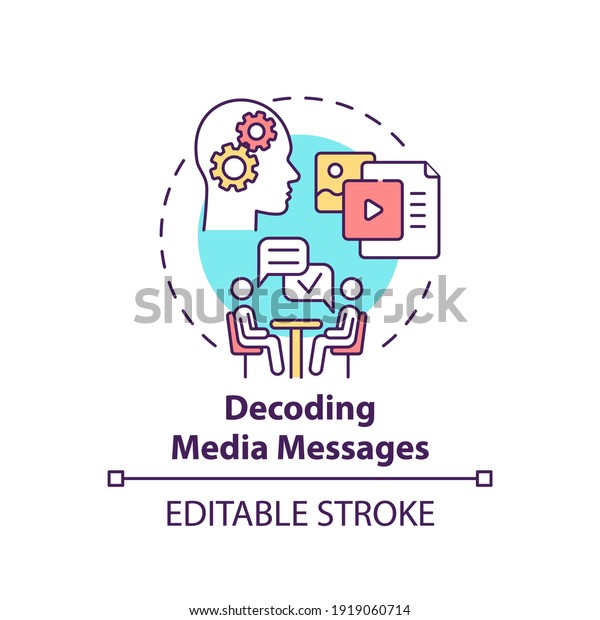 Decoding Media Messages Concept Icon Media Stock Vector (Royalty Free ...