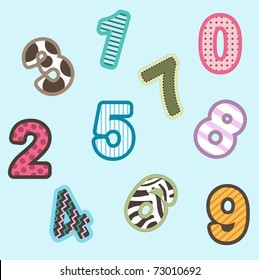 Decorated Numbers Vector Stock Vector (Royalty Free) 73010692 ...