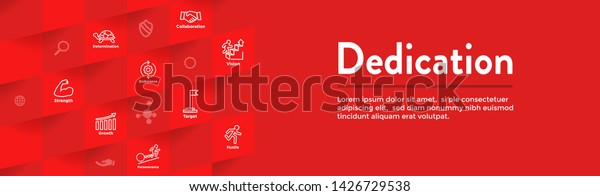 Dedication Vision Values Web Header Banner Stock Vector (Royalty Free ...