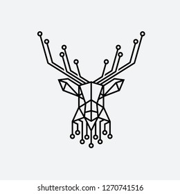 Deer Network Vector Stock Vector (Royalty Free) 1270741516 | Shutterstock