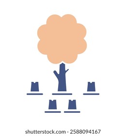 Deforestation Icons Symbol Vector Elements Infographic Stock Vector ...