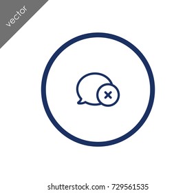 Delete Chat Icon Stock Vector (Royalty Free) 729561535 | Shutterstock