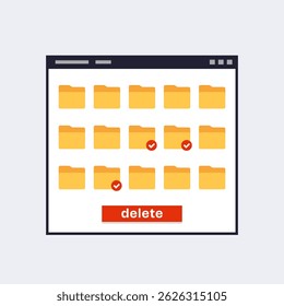 Delete File Folders Vector Ui Design Stock Vector (Royalty Free) 2626315105 | Shutterstock